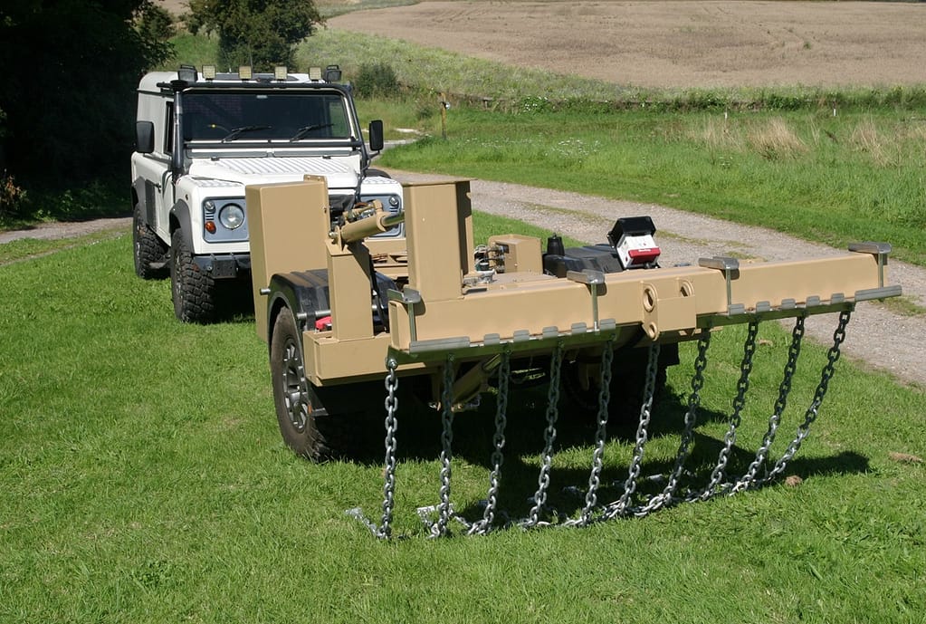 Mine roller for light vehicle protection - Firth GS